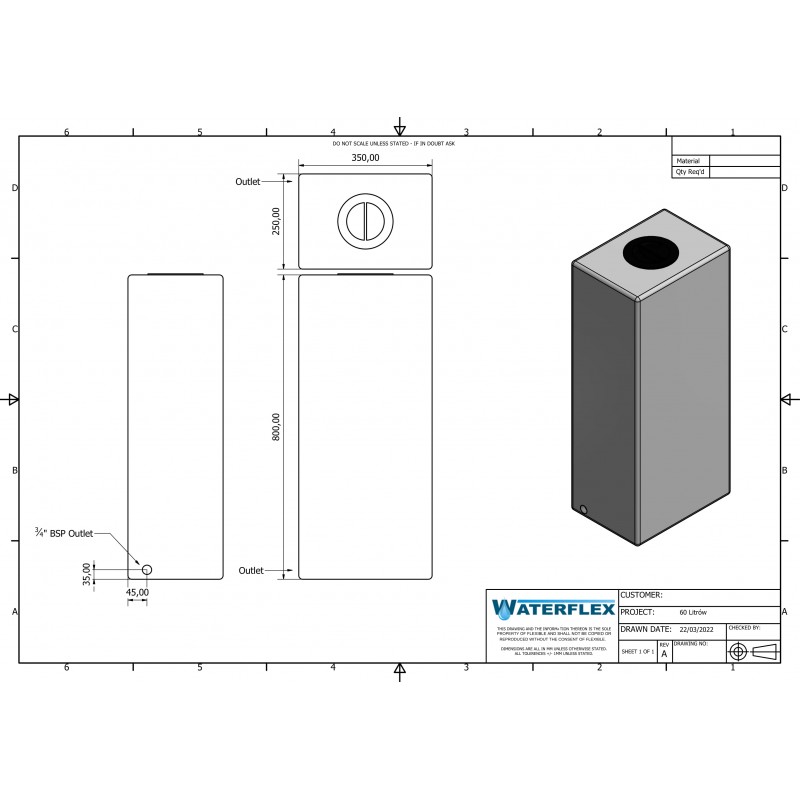 60 l water tank - tower