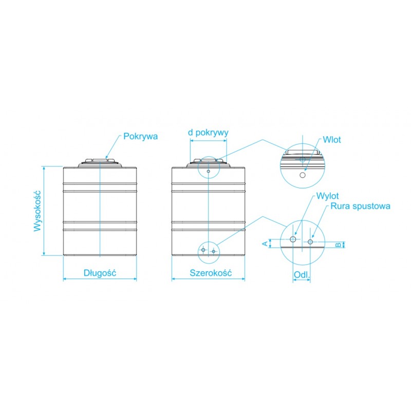 Zbiornik na wodę pitną Cubo