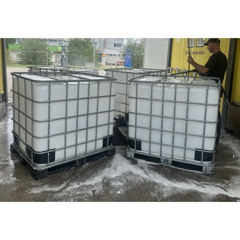 1000 litrów zbiornik MAUZER IBC paletopojemnik METALOWA podstawa o ...